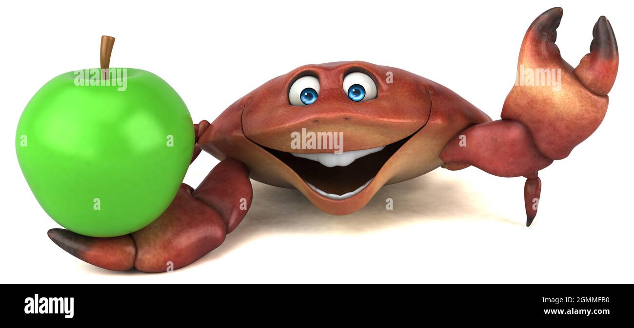 Fun crab - 3D Illustration Stock Photo - Alamy