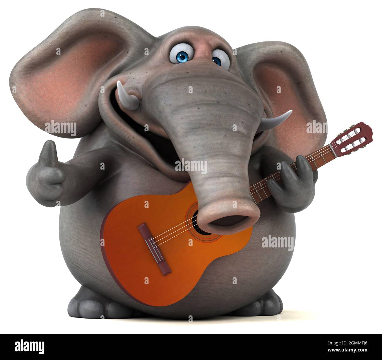 Fun elephant - 3D Illustration Stock Photo - Alamy