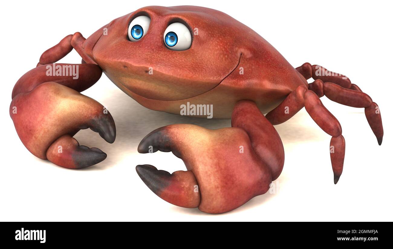Fun crab - 3D Illustration Stock Photo - Alamy
