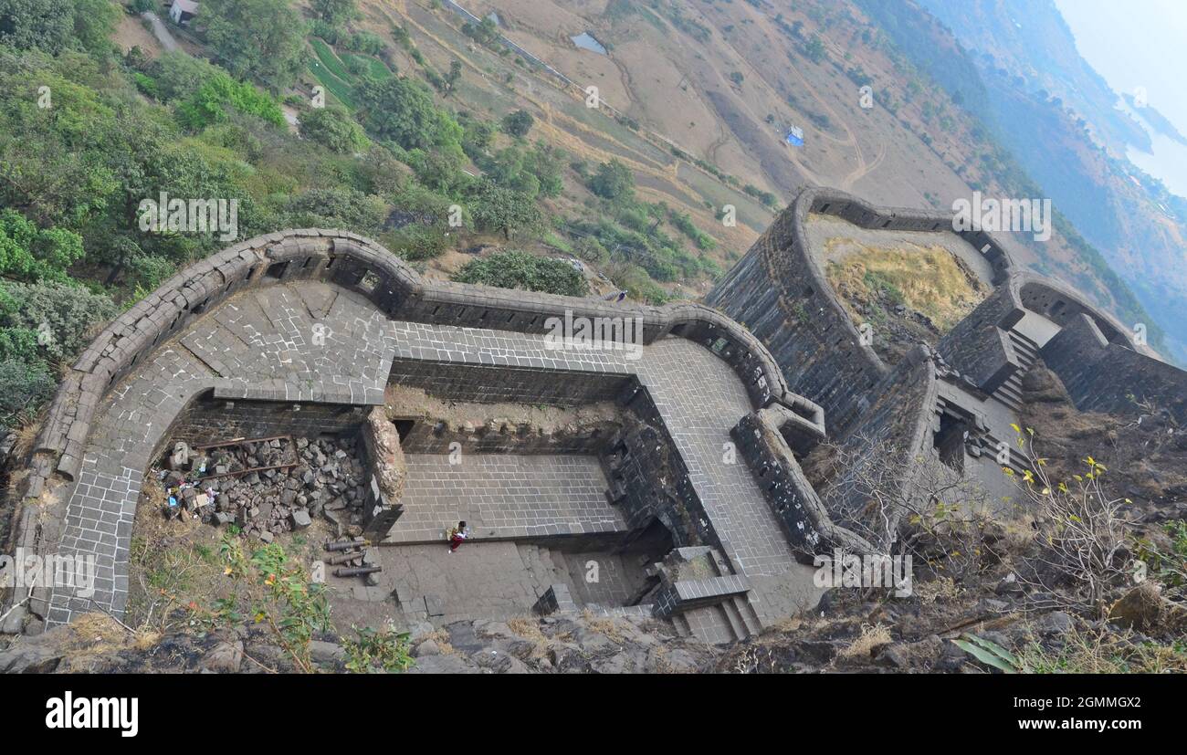 lohagad fort lonavala maharashtra india Stock Photo - Alamy