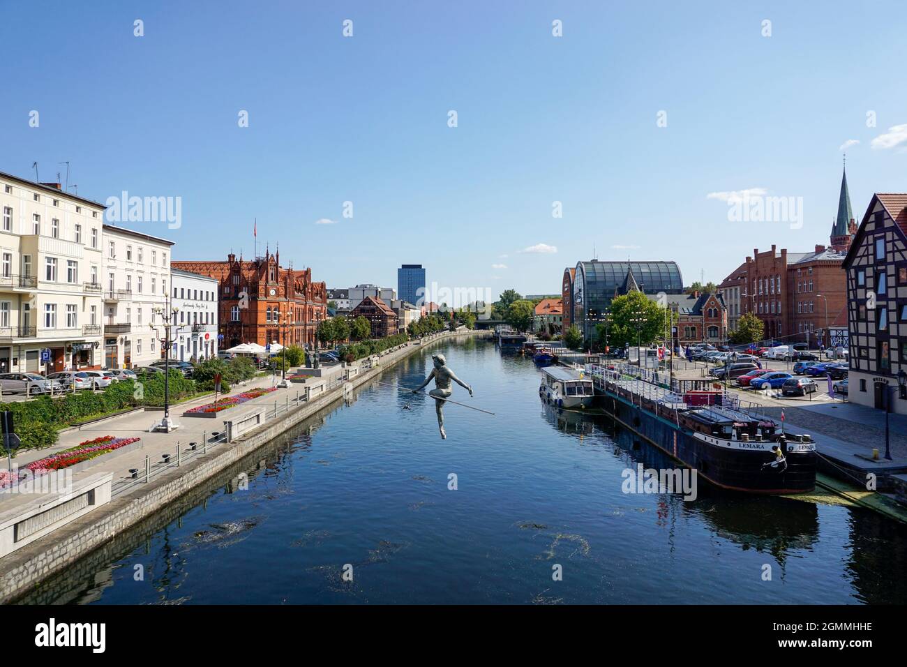 Bygdoszcz, Poland - 7 September, 2021: view of the historic waterfront ...