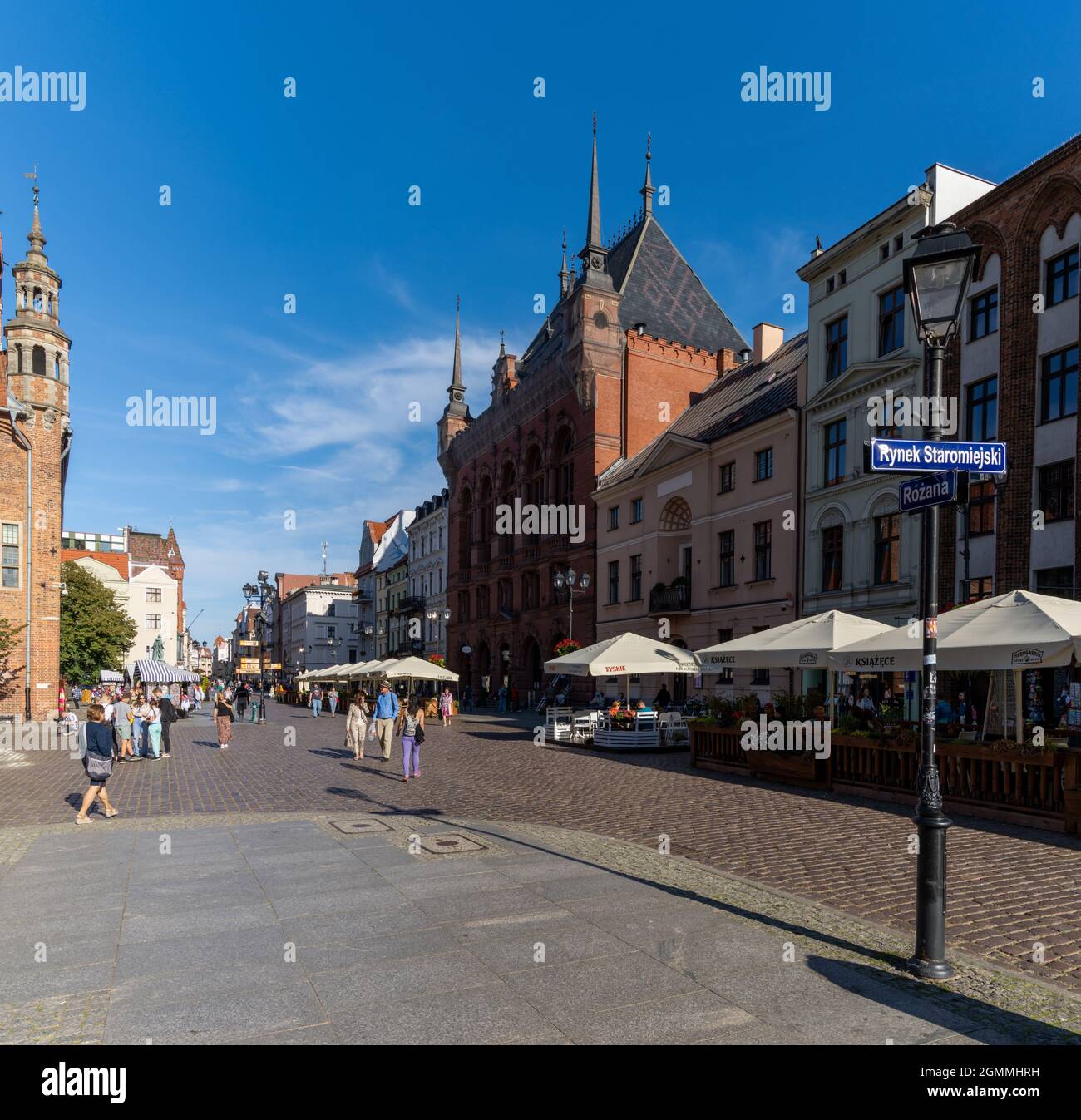 Torun, Poland - 6 September, 2021: view of the historic old city center ...