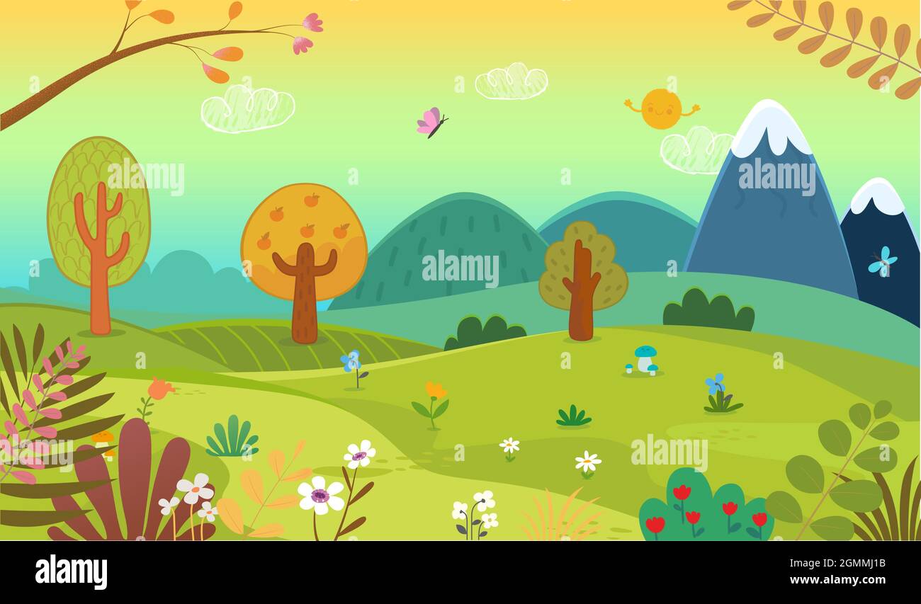 Green Environment Background For Kids