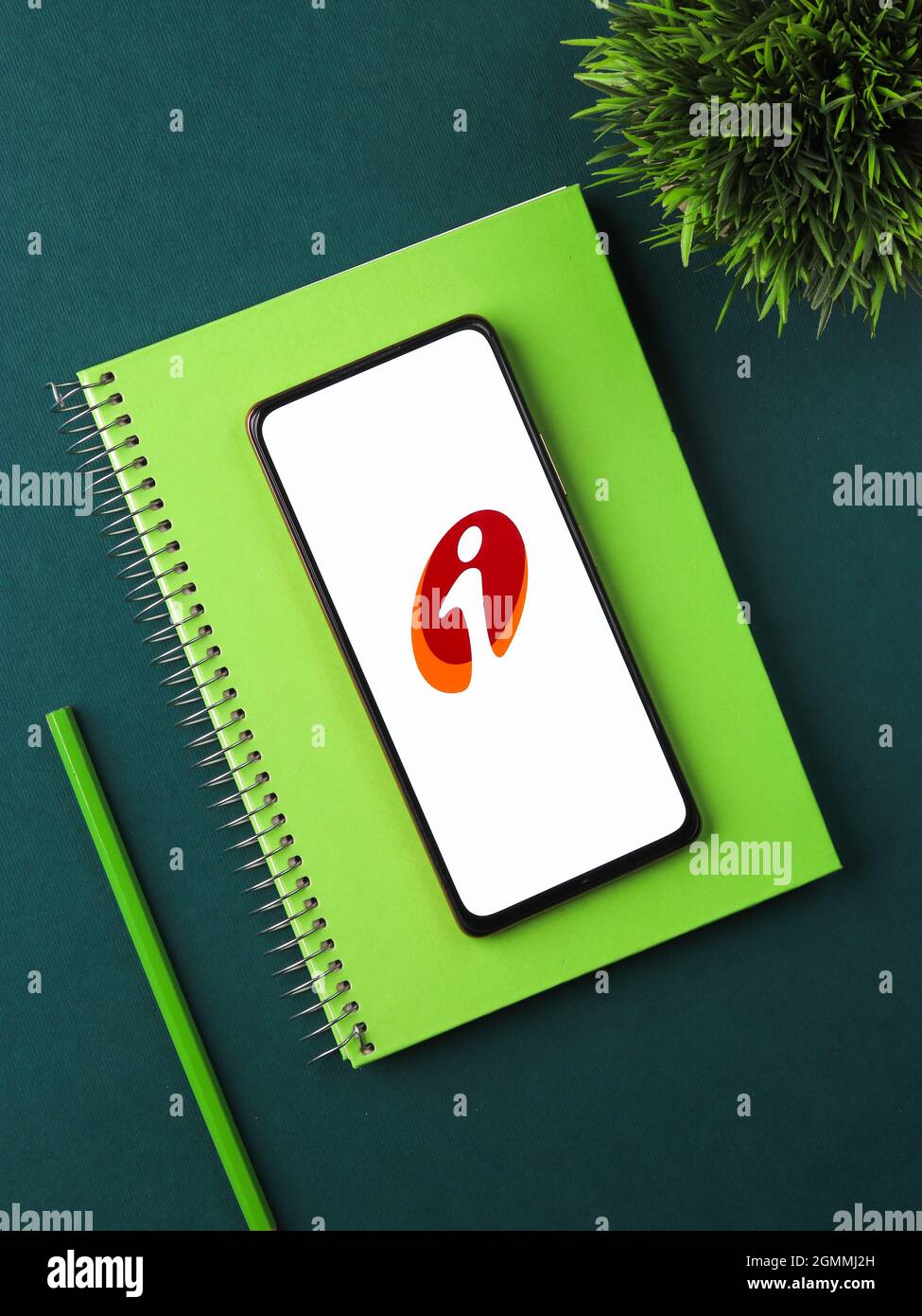 West Bangal, India - August 21, 2021 : Icici imobile logo on phone ...