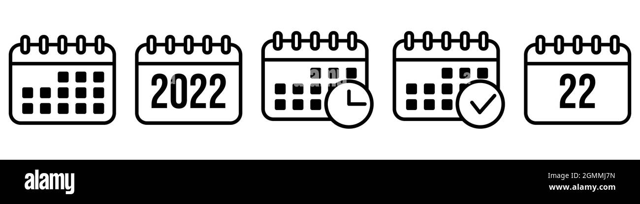 2022 Calendar Icon Vector