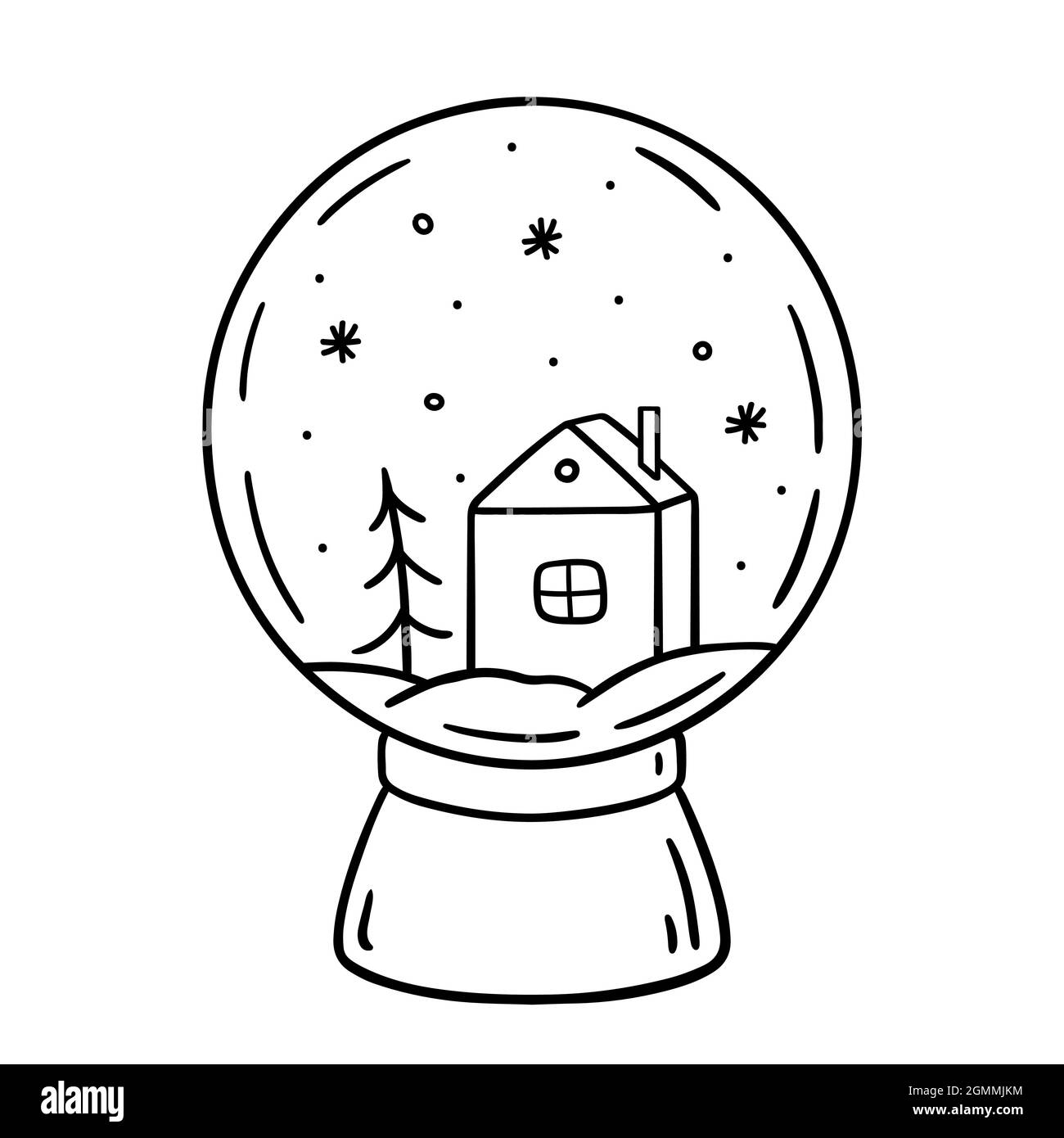 Snow Globe Directed Drawing