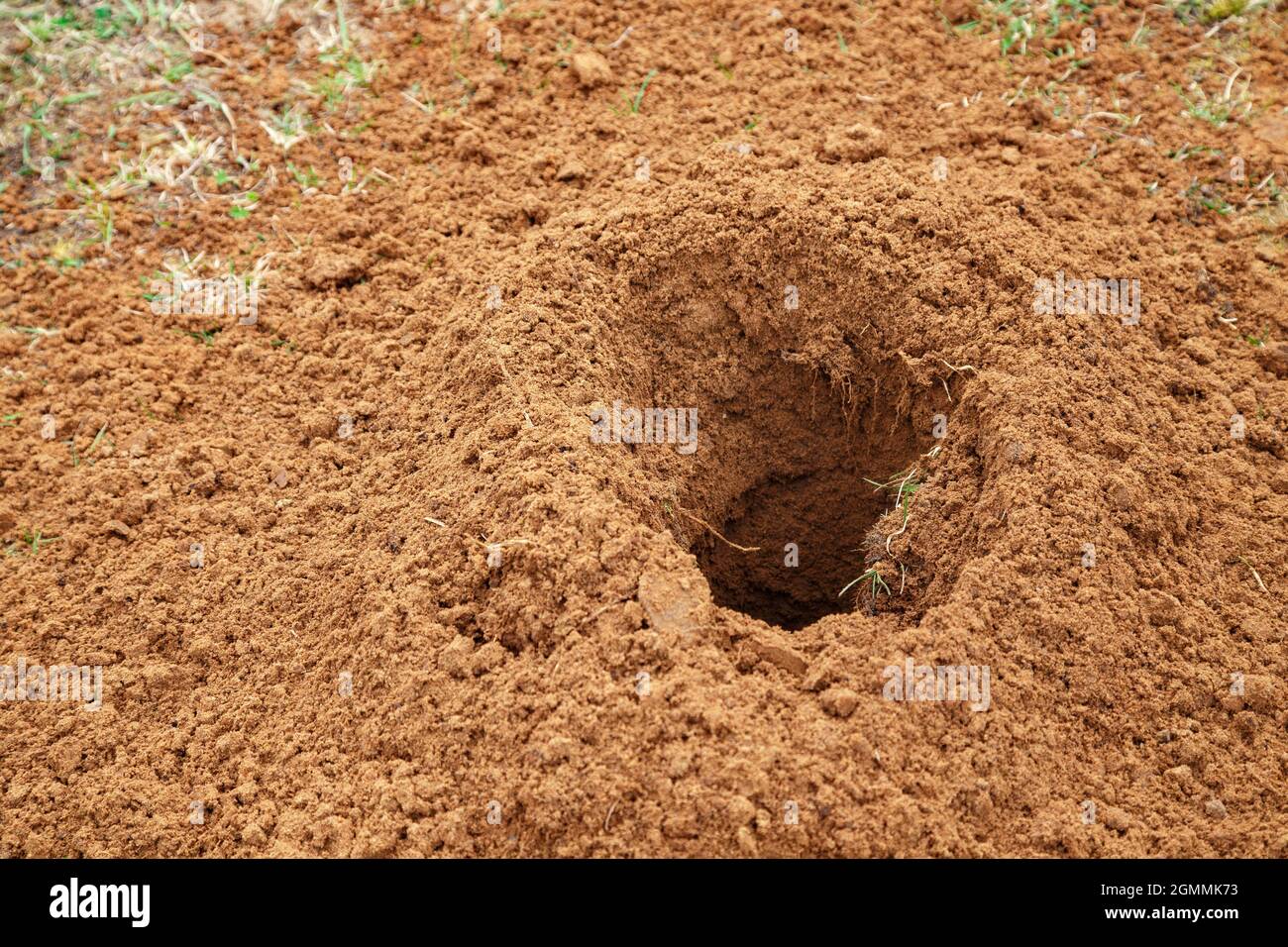 Image of the hole in ground after drilling Stock Photo - Alamy
