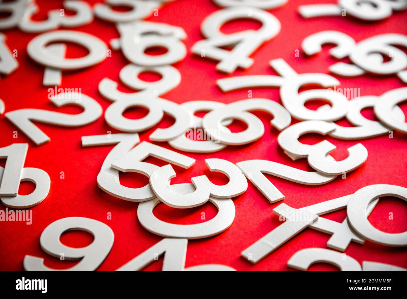 Mathematics background made with solid numbers on a board. Isolated on ...