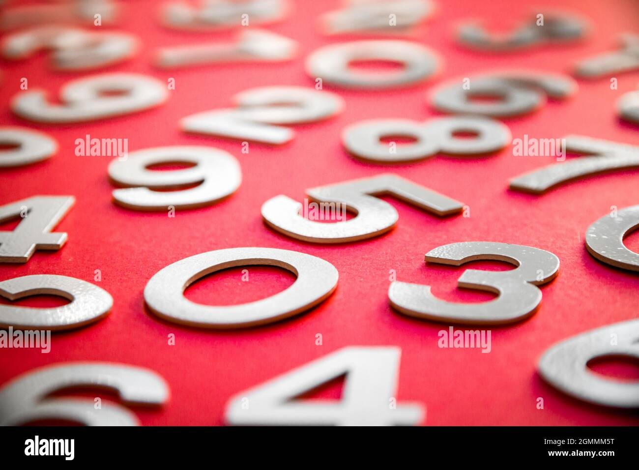 Mathematics background made with solid numbers on a board. Isolated on ...