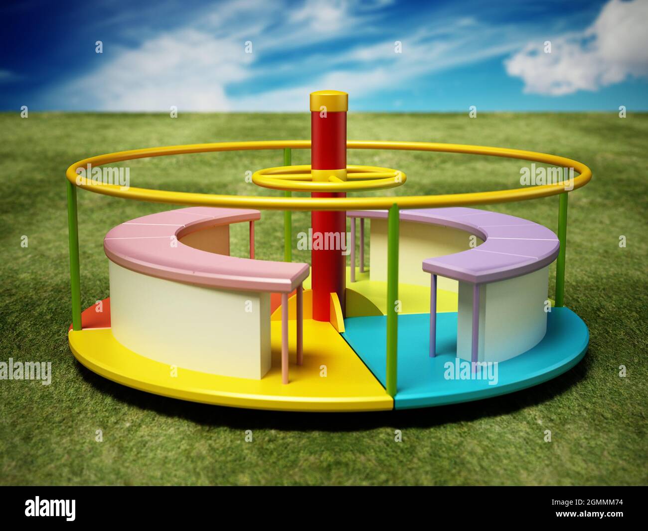 Vintage merry go round illustration hi-res stock photography and images ...