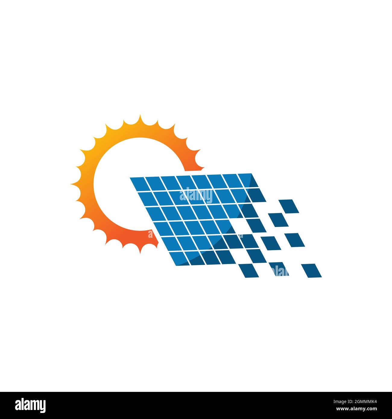 Solar Energy vector icon illustration template Stock Photo - Alamy