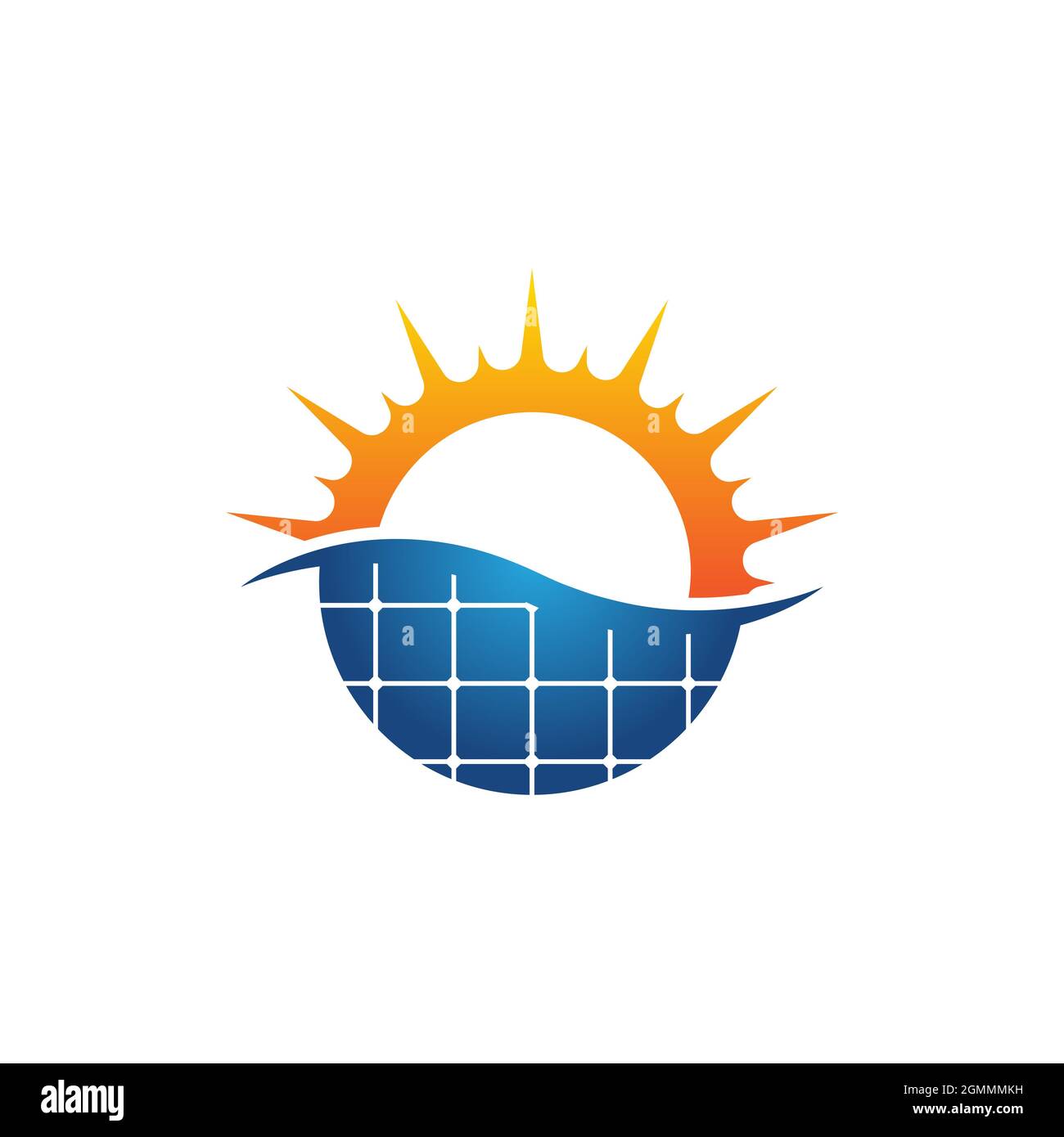 Solar Energy vector icon illustration template Stock Photo - Alamy