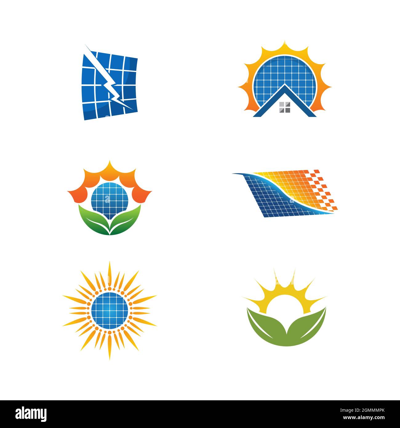 Solar Energy vector icon illustration template Stock Photo - Alamy