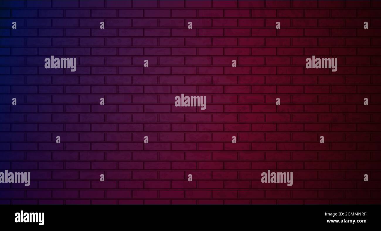 Lighting Effect red and blue on brick wall Stock Vector Image & Art - Alamy