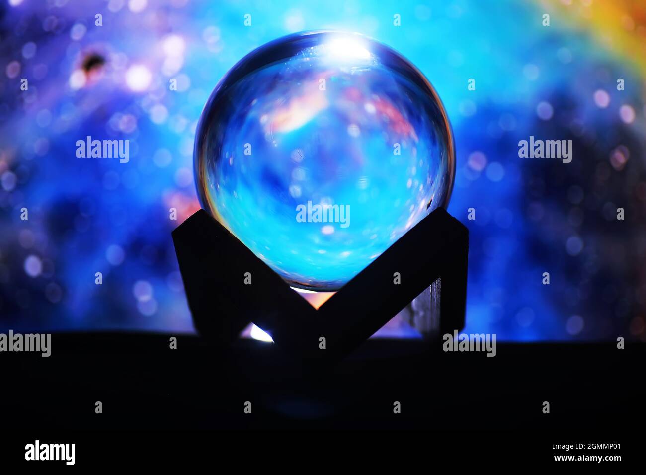Milky way in magic sphere,Fortune teller,mind power concept. magic ball ...