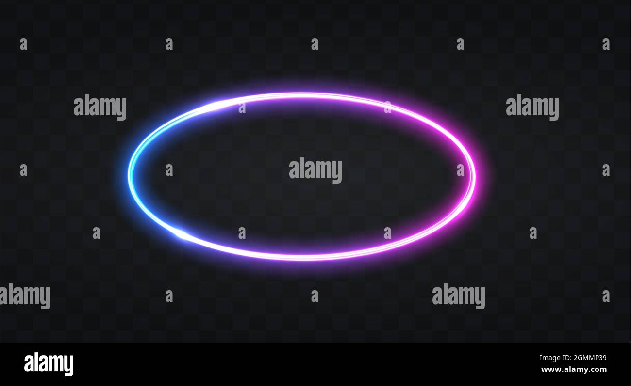 Neon circle frame glitch Stock Vector Images - Alamy