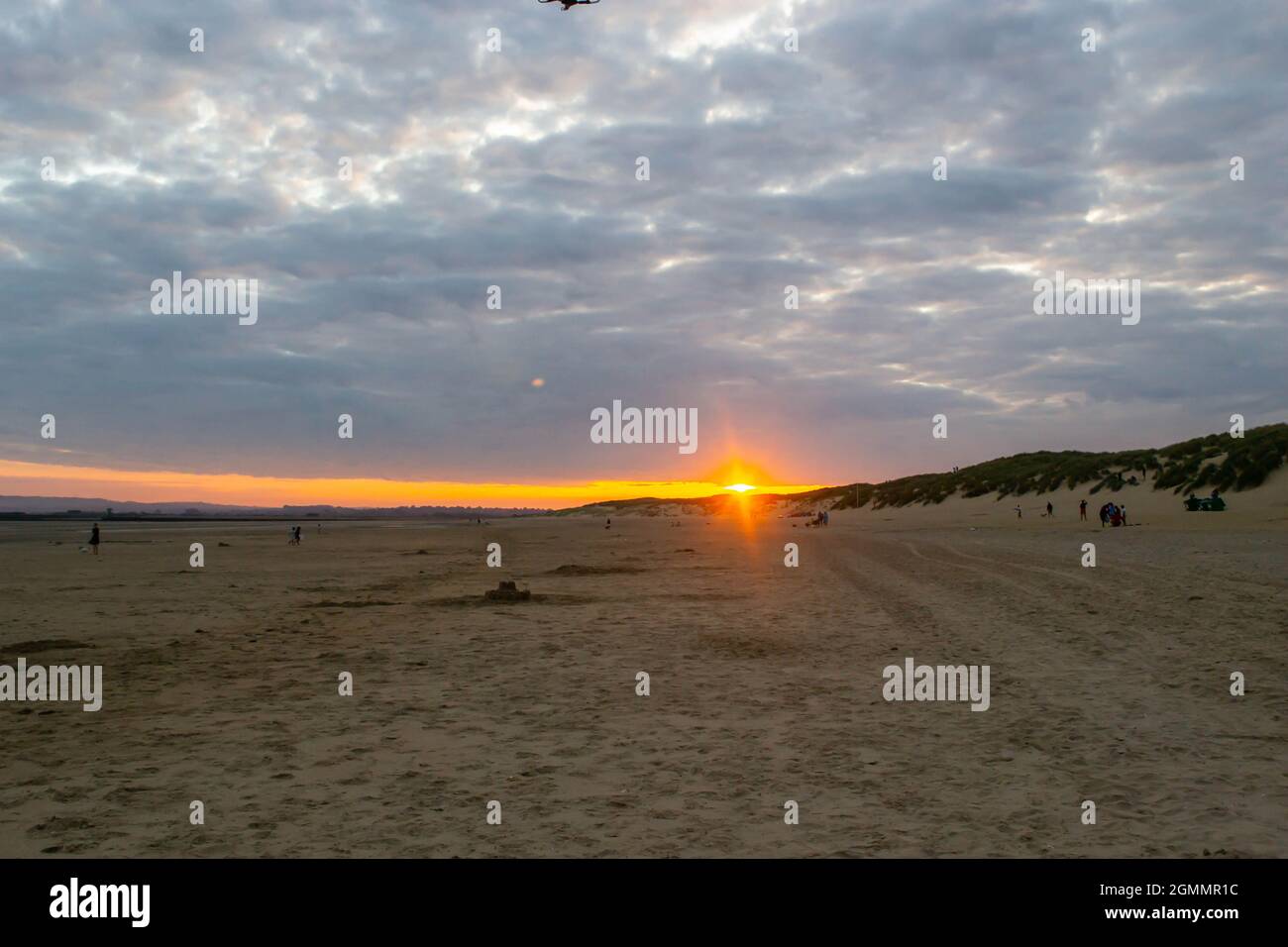 CAMBER SANDS, ENGLAND- 18 September 2021: Photo of Camber Sands beach ...