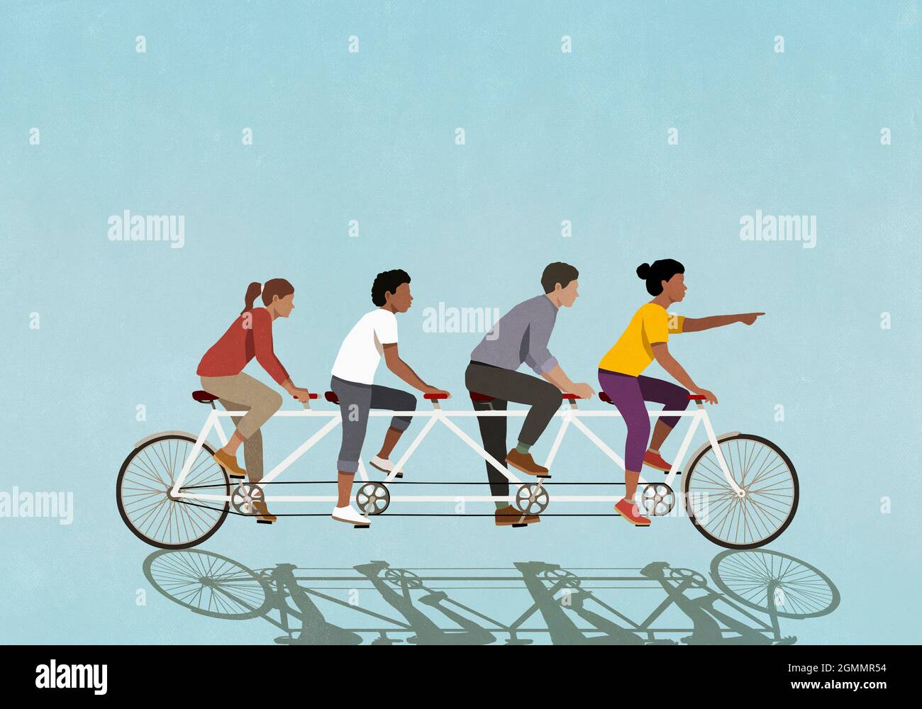 Tandem bicycle for four hi-res stock photography and images - Alamy