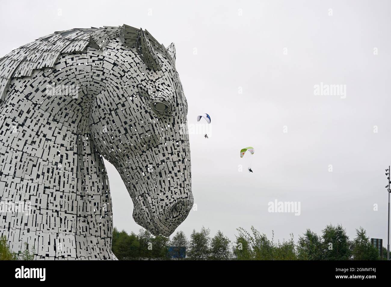 Previously unissued photo dated 03/09/21 of paramotorist Sacha Dench ...