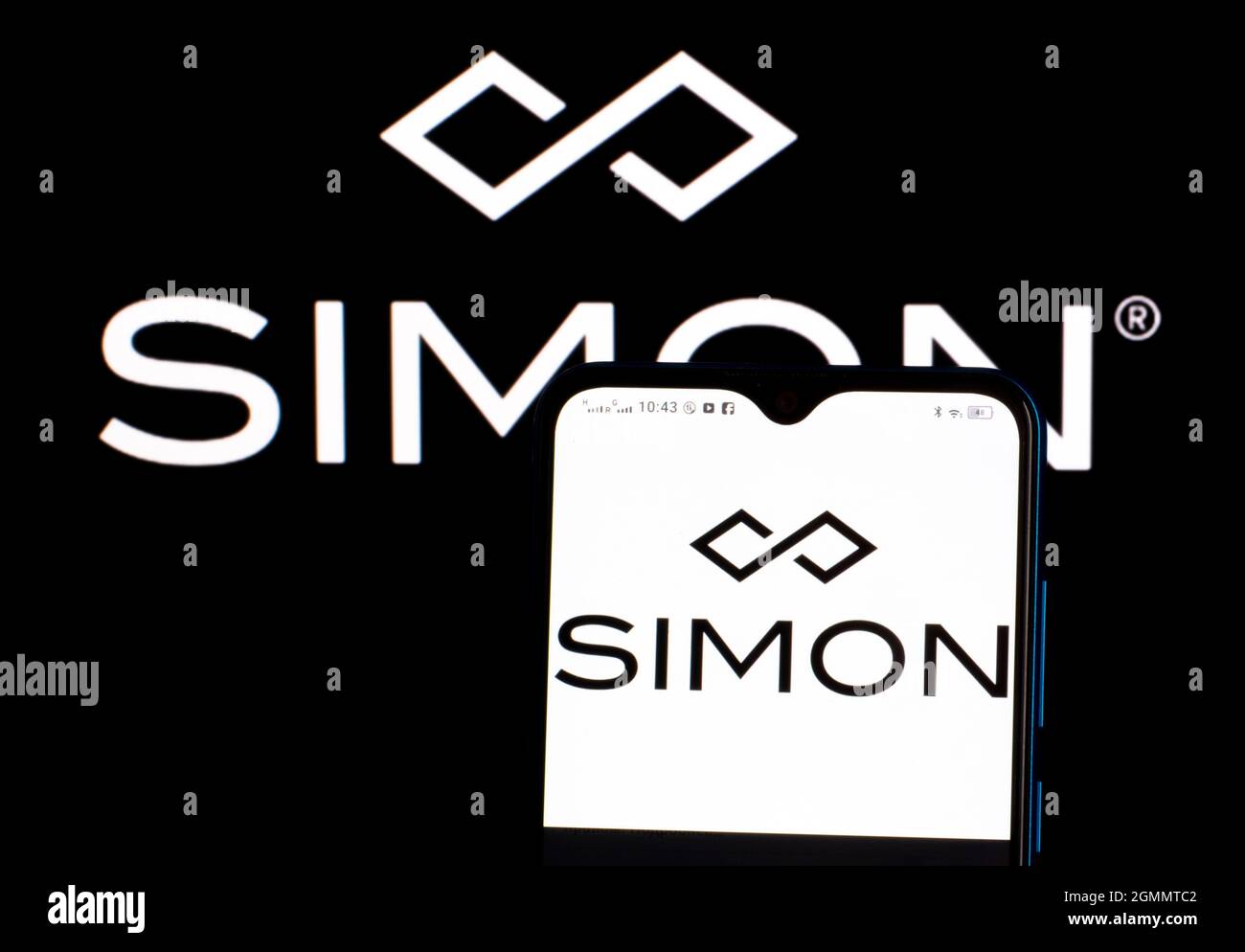 In this photo illustration Simon Property Group, Inc. logo seen ...