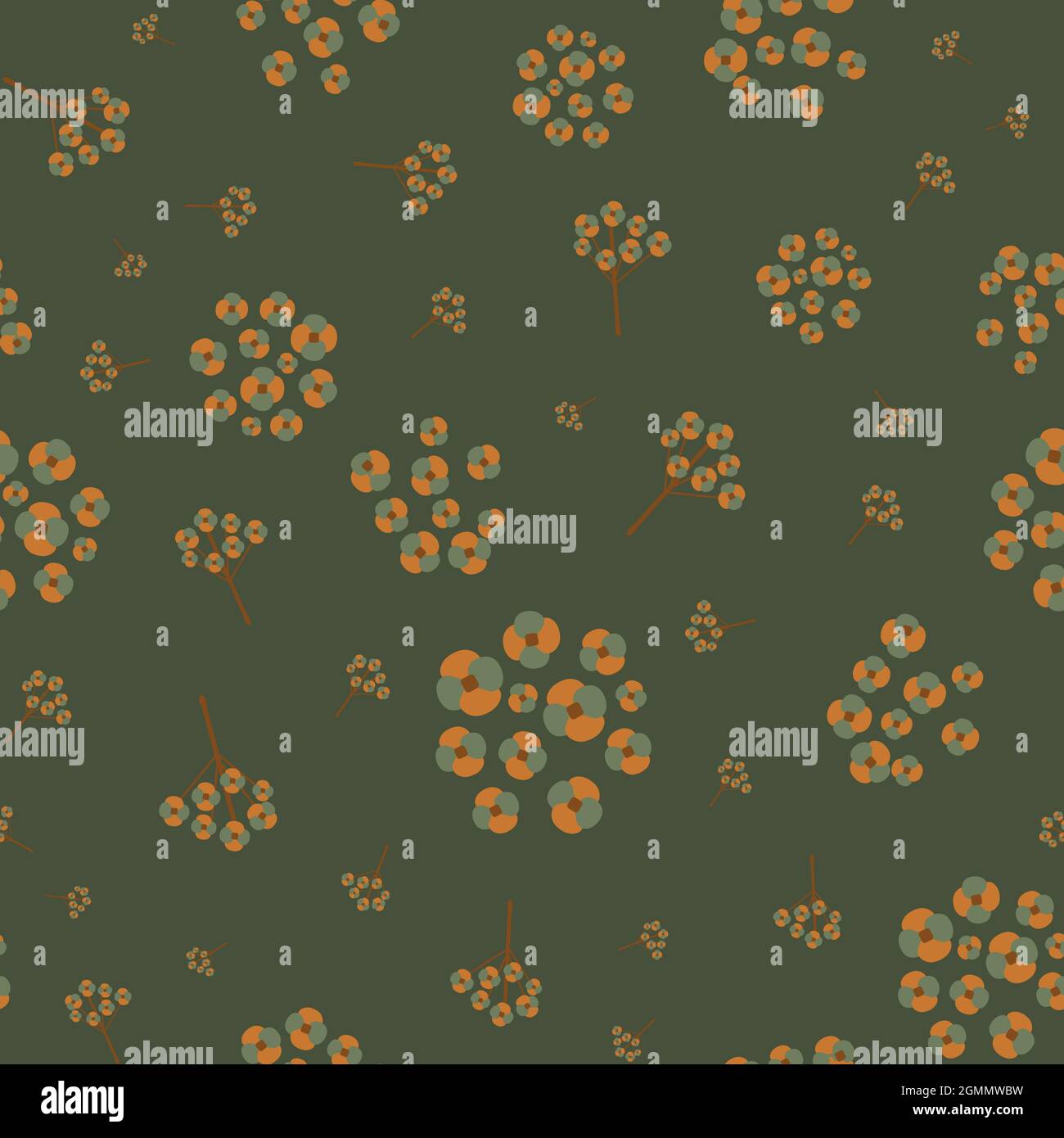 Abstract Forget-Me-Not motif floral seamless vector pattern background ...