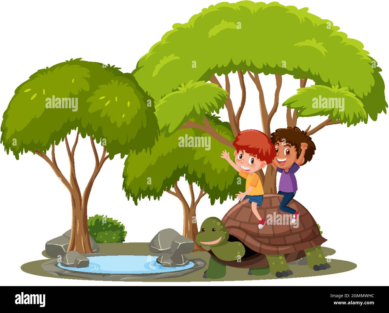 Boy ride turtle hi-res stock photography and images - Alamy