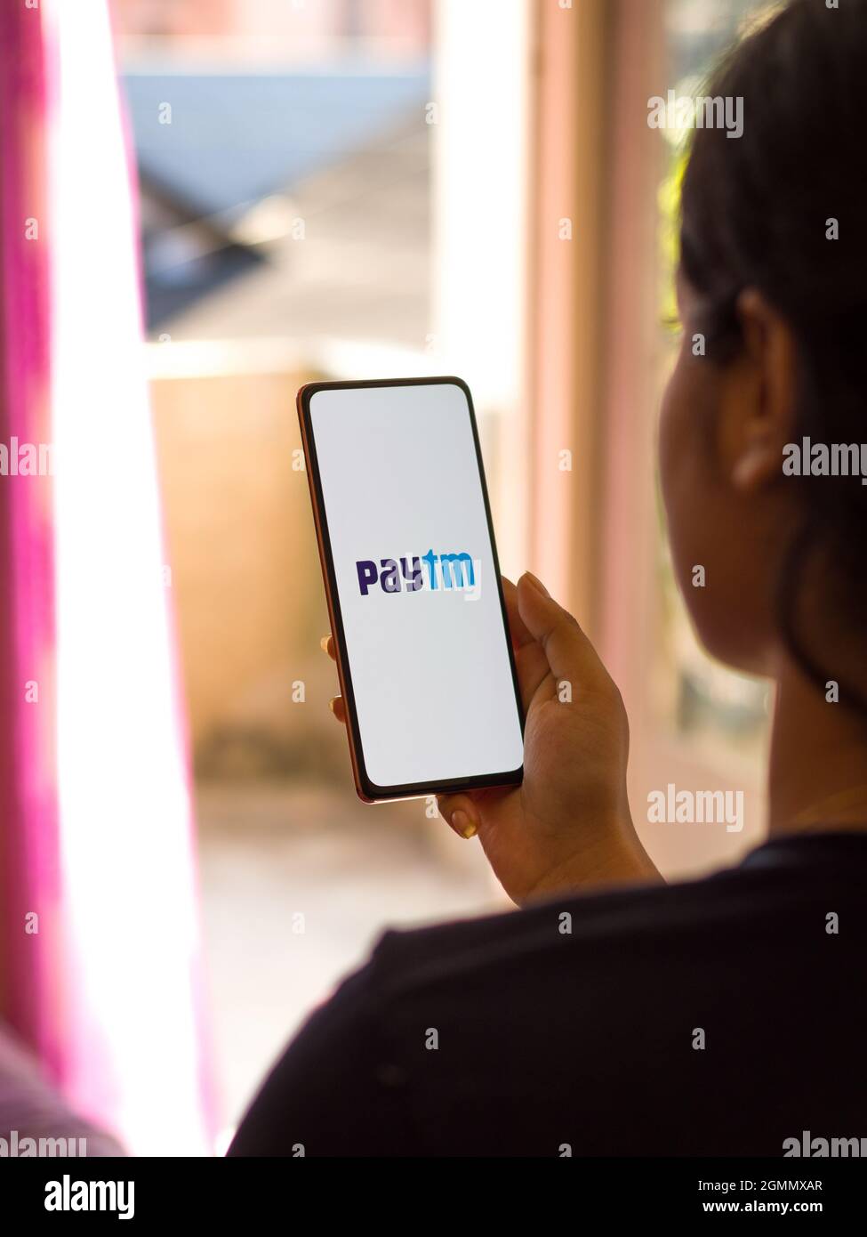 West Bangal, India - August 21, 2021 : Paytm app logo on phone screen ...