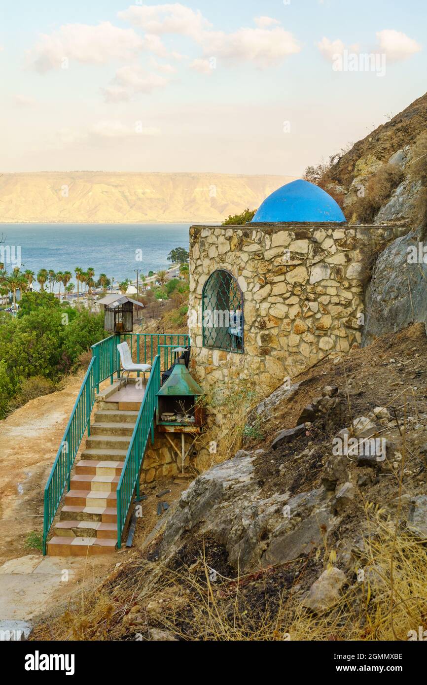 Tiberias, Israel - September 12, 2021: View of the tomb and burial cave ...