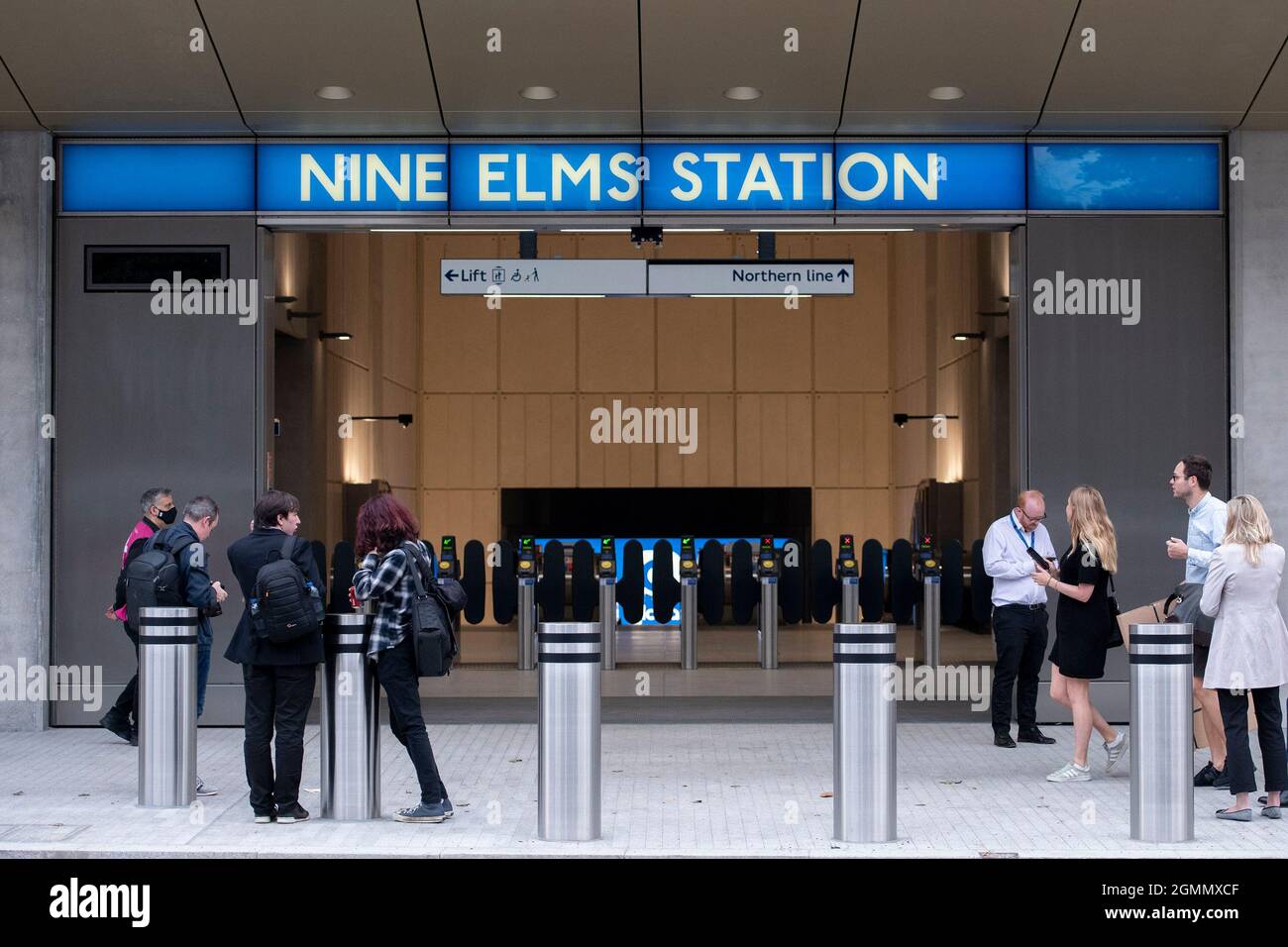 A general view of Nine Elms London Underground station, one of two new ...