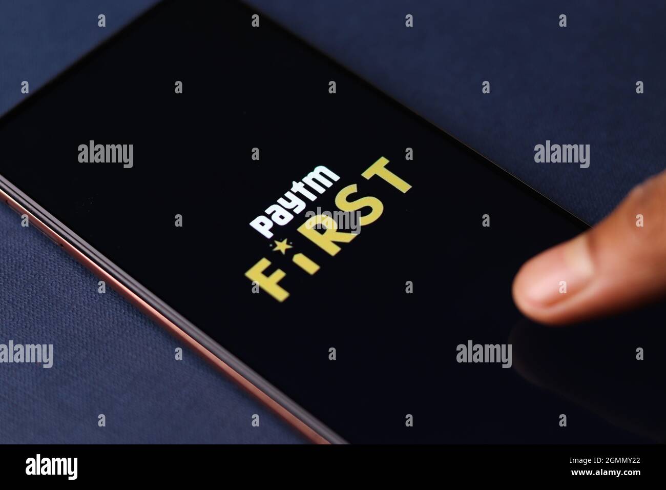 West Bangal, India - August 21, 2021 : Paytm first logo on phone screen ...