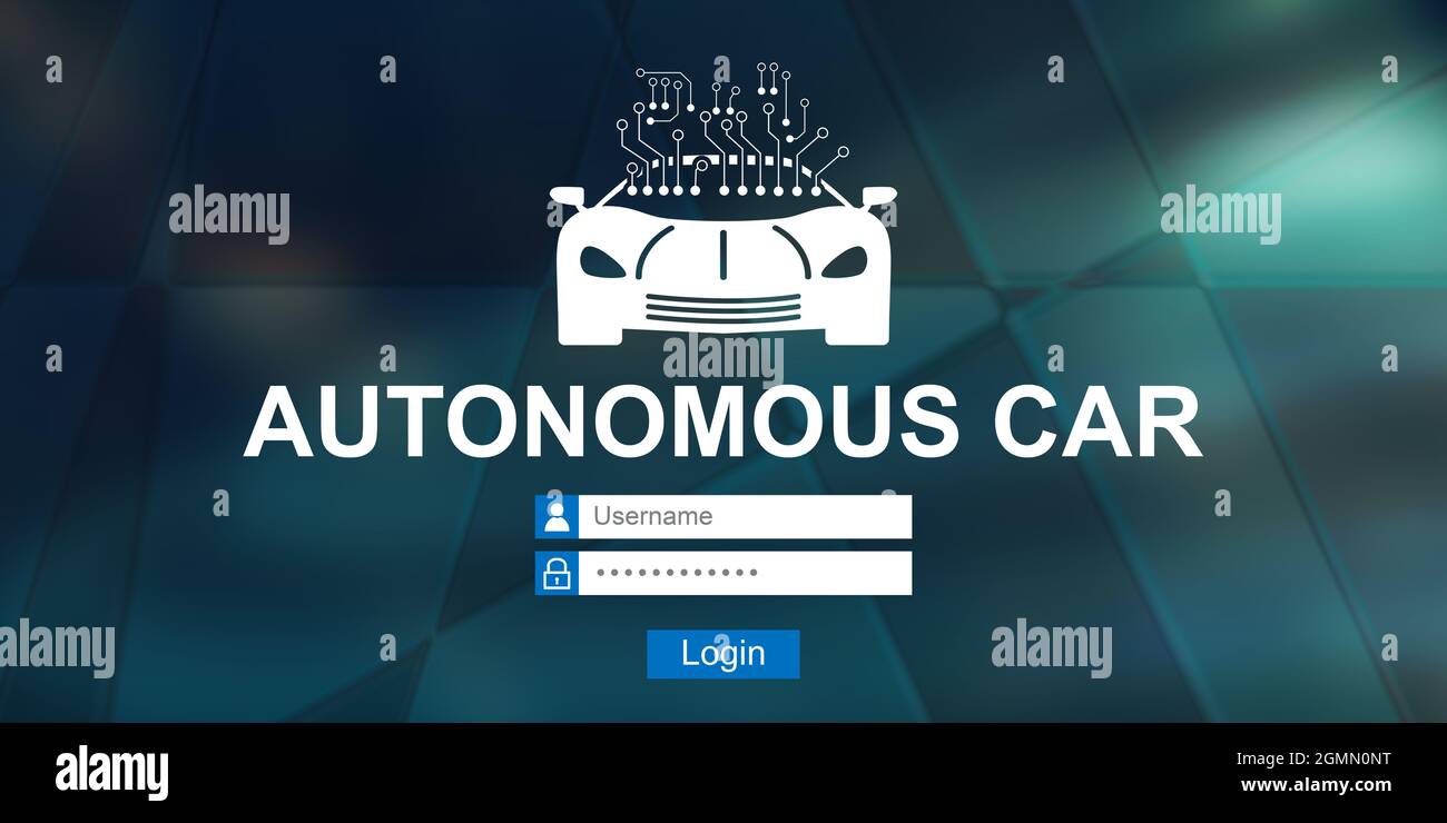 Illustration of an autonomous car concept Stock Photo - Alamy