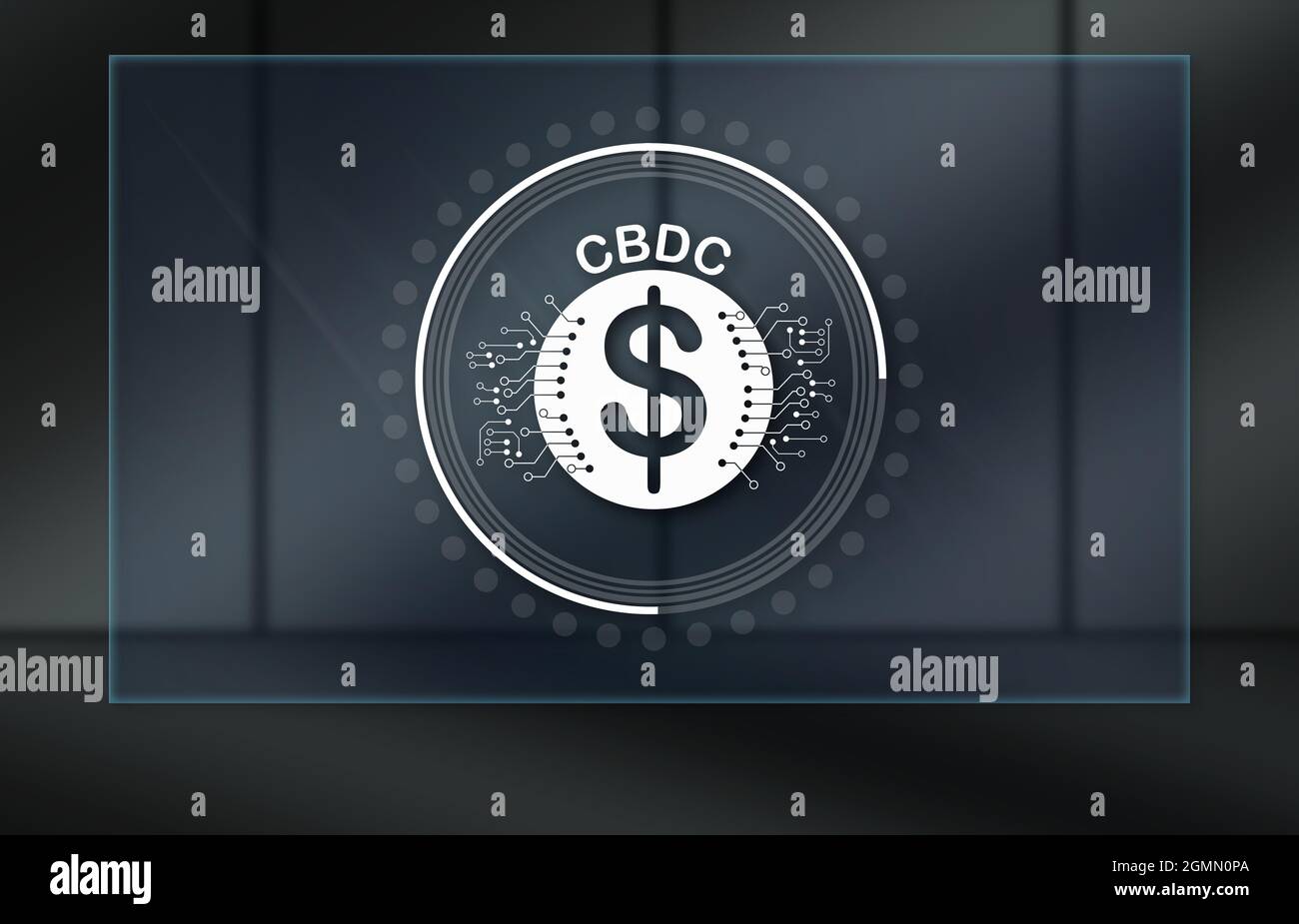 Cbdc concept on dark background Stock Photo - Alamy