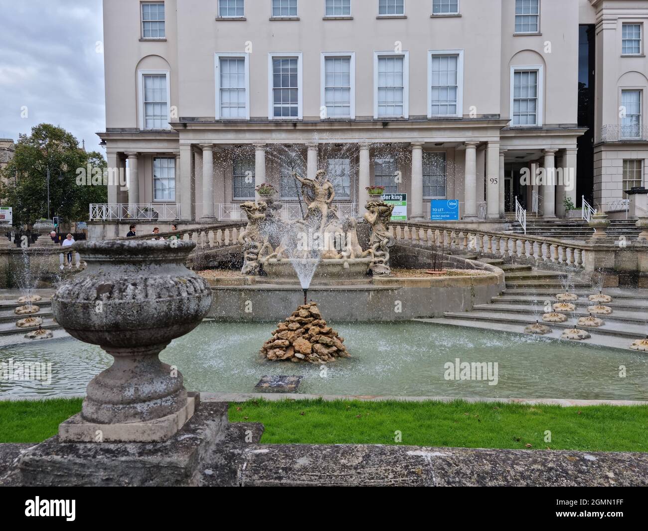 Cheltenham, September 2021: The Neptune Fountain located in the ...