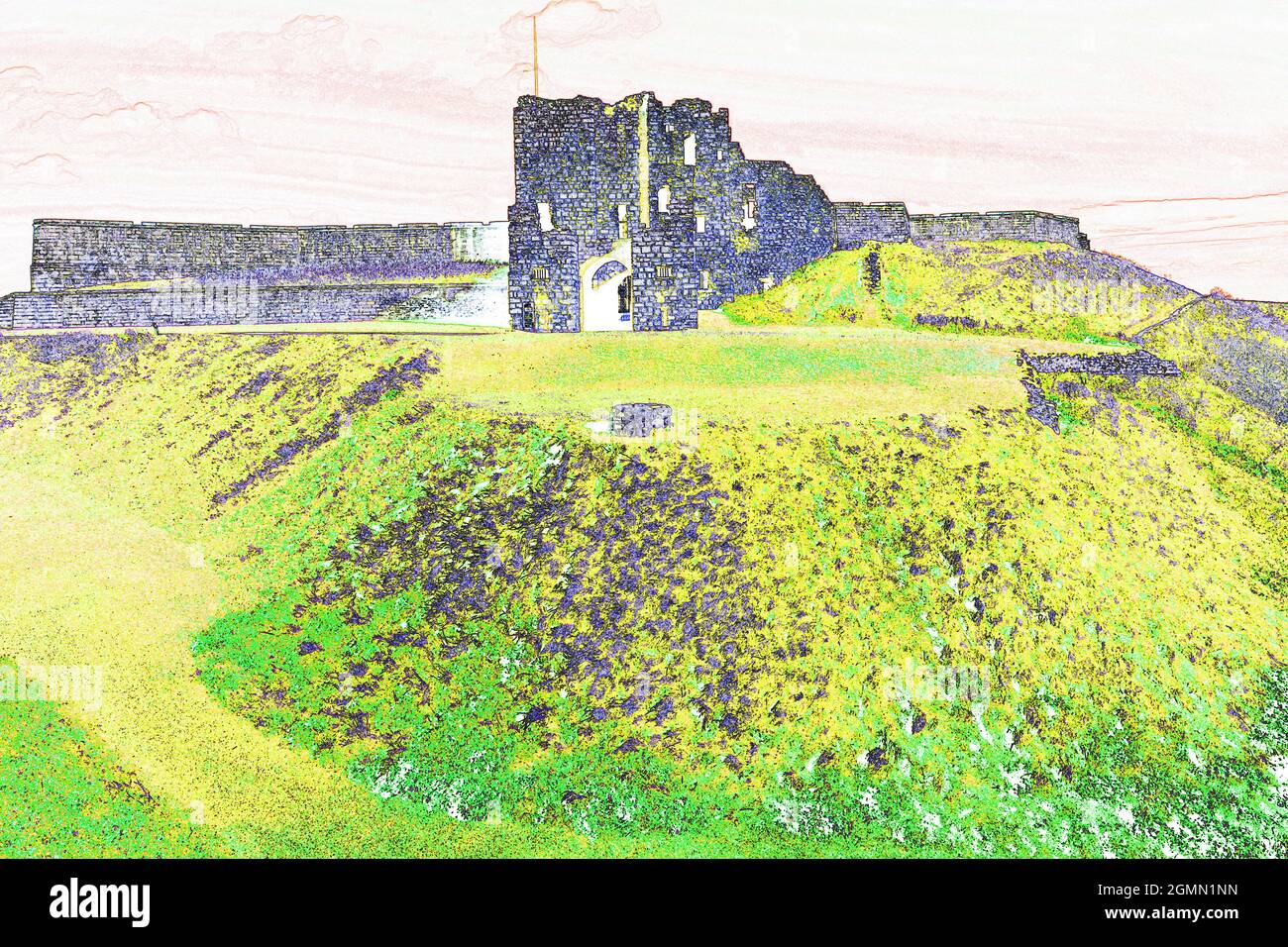 Tynemouth Castle and gatehouse Stock Photo - Alamy