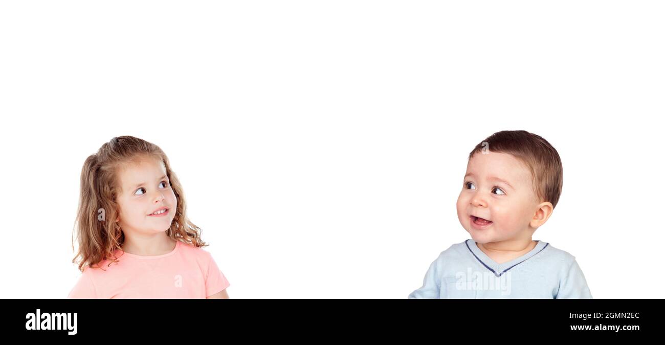 Portrait of children isolated on a white background Stock Photo - Alamy