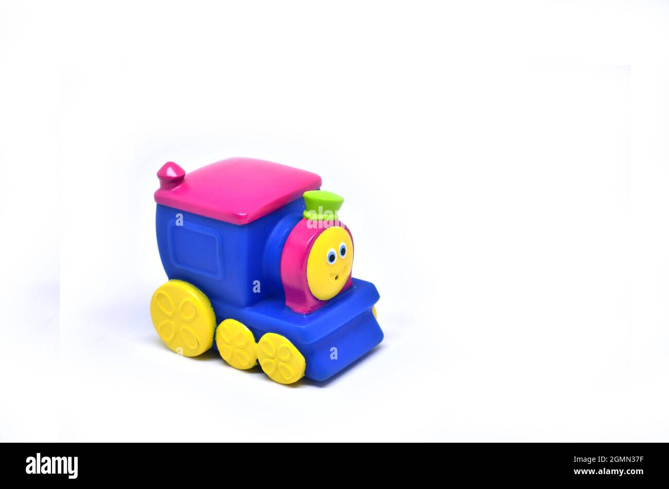 Colorful toy train for children isolated on white background Stock ...