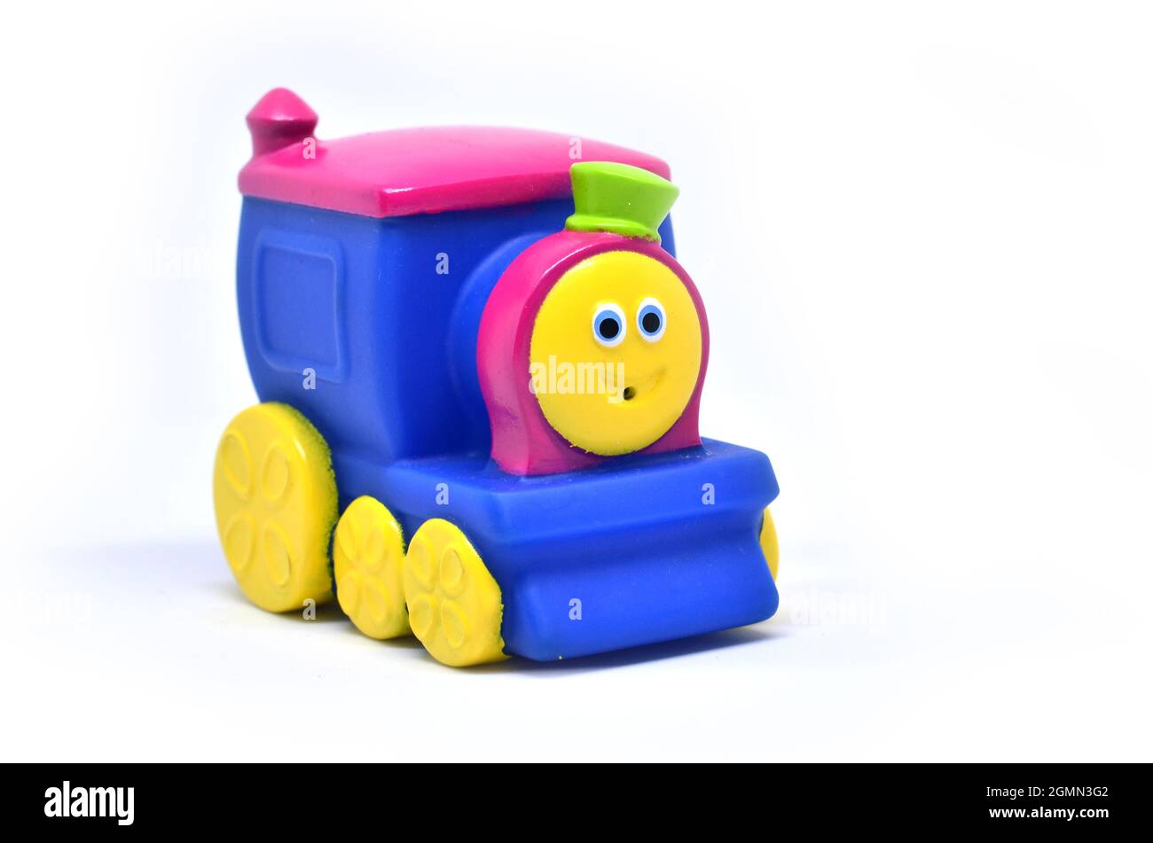 Colorful toy train for children isolated on white background Stock ...