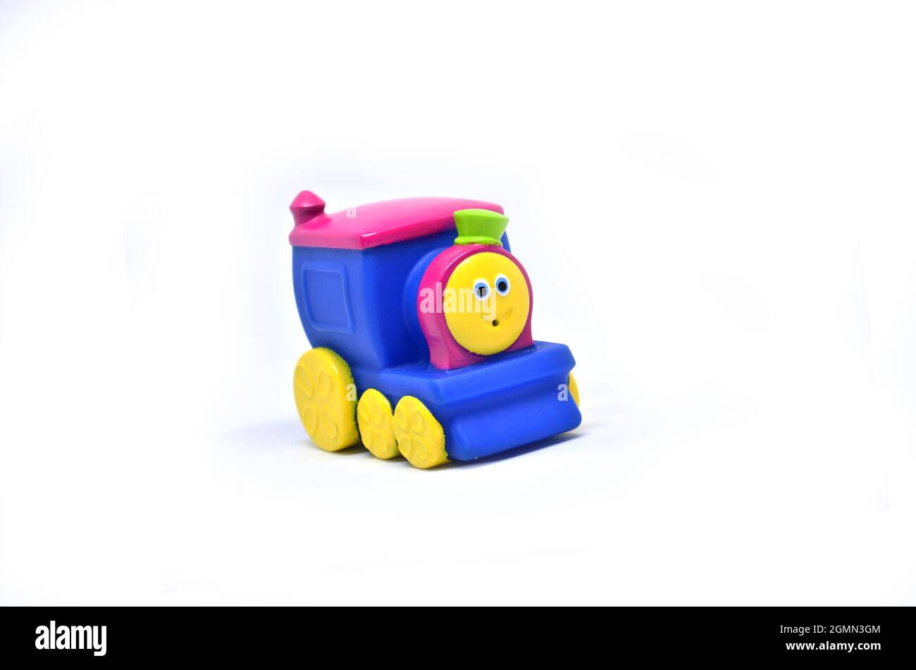 Colorful toy train for children isolated on white background Stock ...