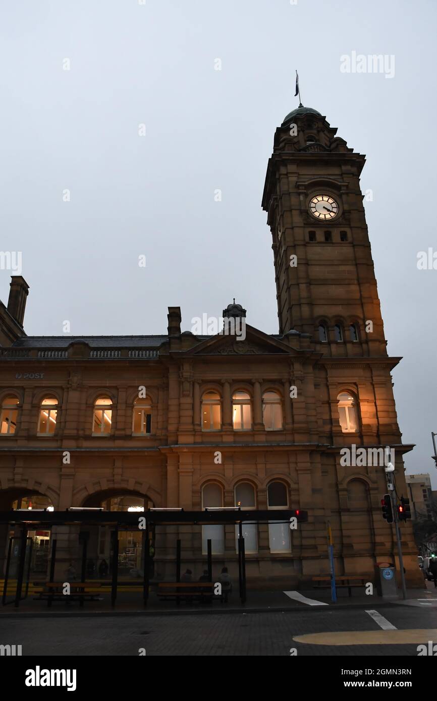 SYDNEY, AUSTRALIA - Jun 10, 2021: A Historical clock in the city area ...