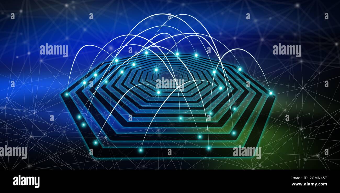 Illustration of a web network concept Stock Photo - Alamy