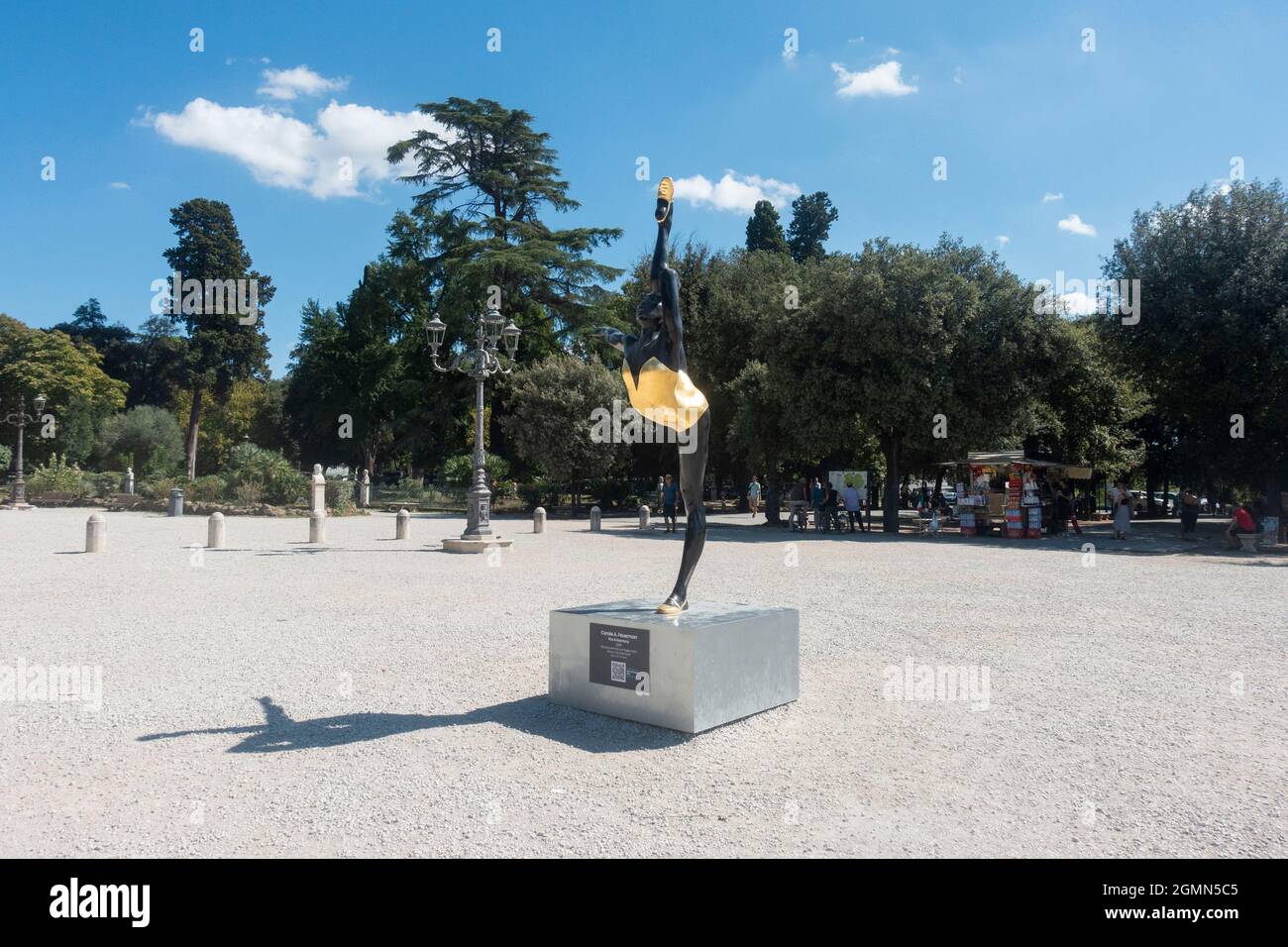 Rome, Italy - September 2021: Contemporary art installation on Pincian ...