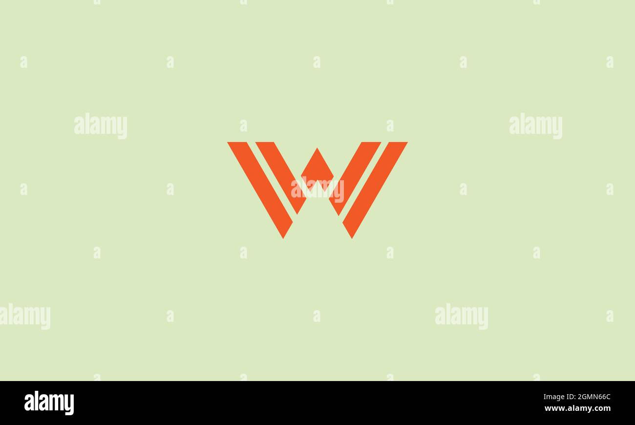 LETTER W LOGO DESIGN WITH NEGATIVE SPACE EFFECT Stock Vector Image ...