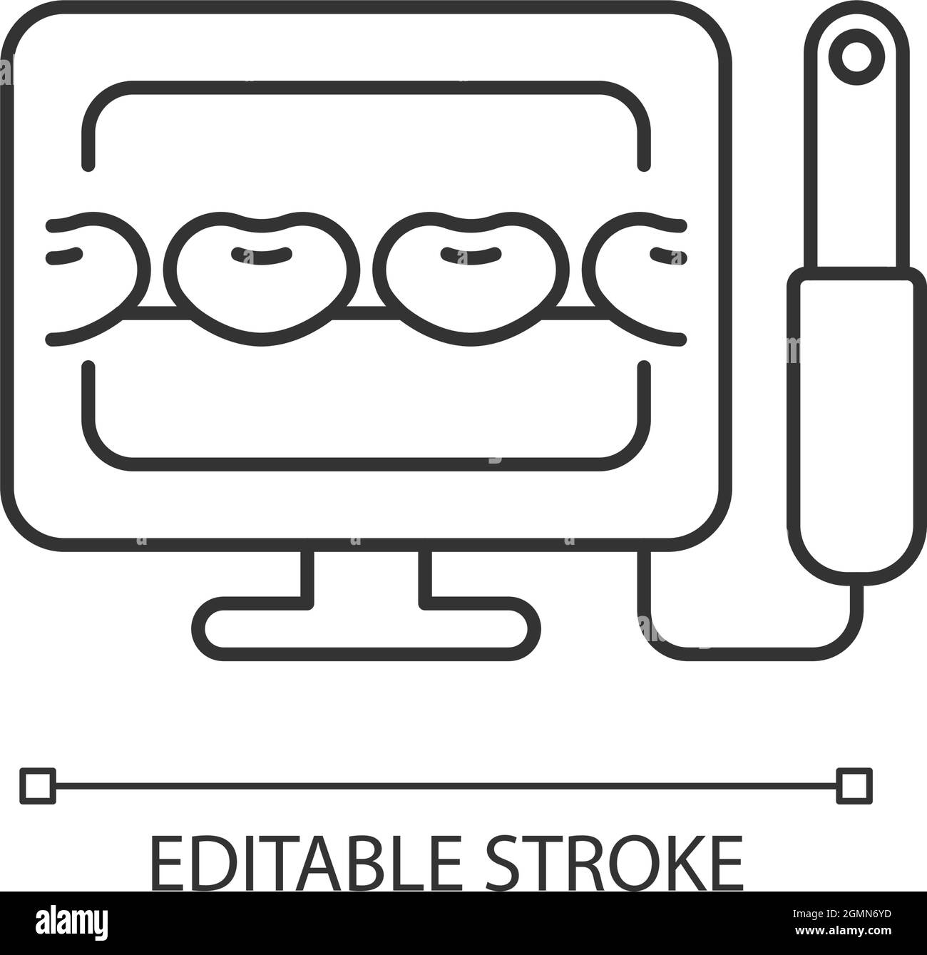 Intraoral camera linear icon Stock Vector Image & Art - Alamy