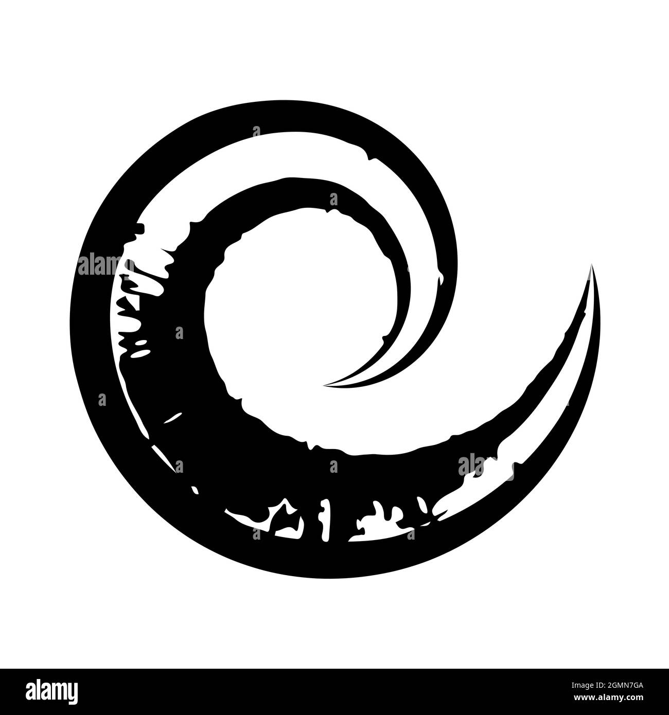 Black wave grunge brush stroke. Vector illustration. Trendy design ...