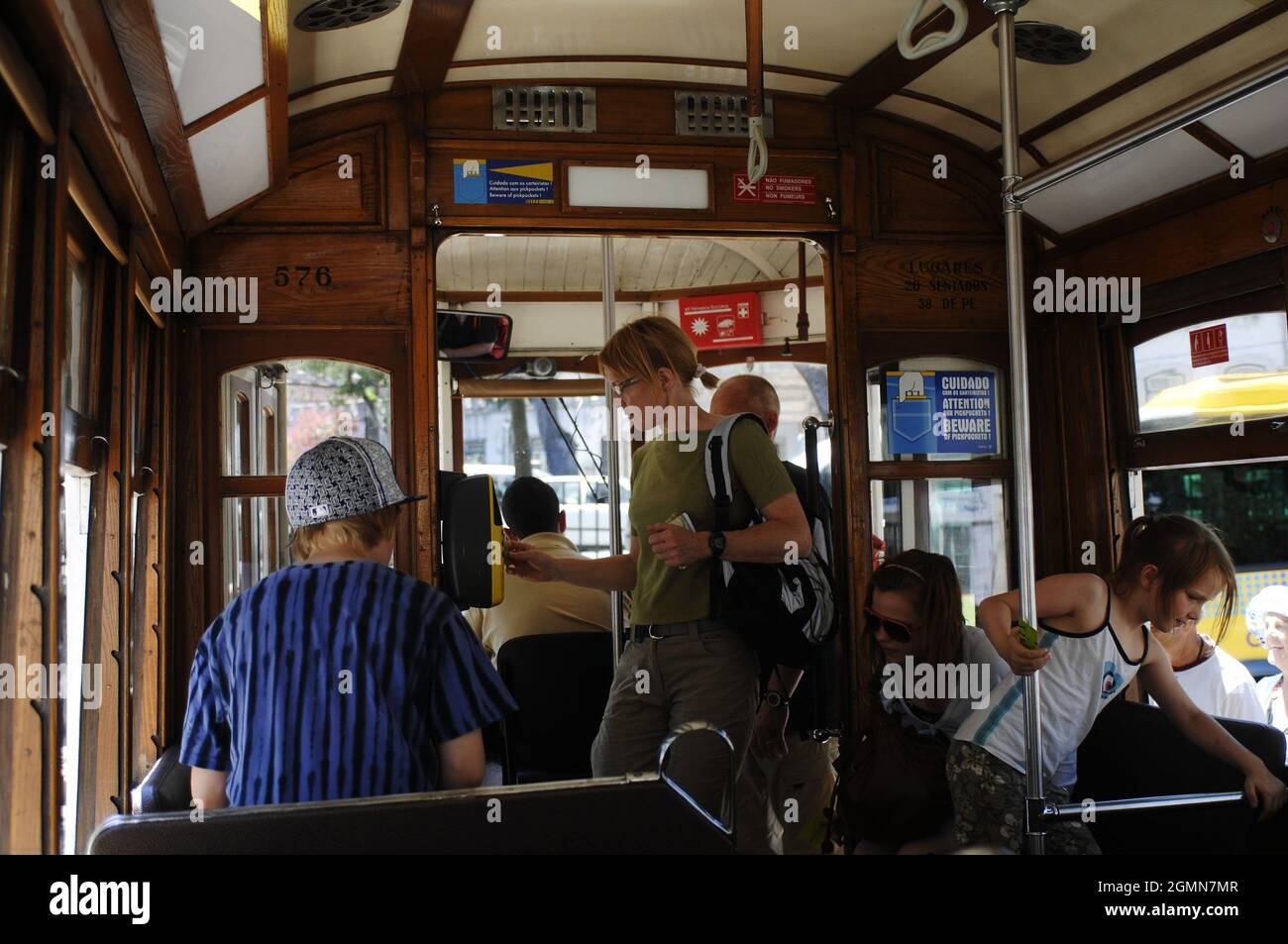 Inside lisbon tram hi-res stock photography and images - Alamy