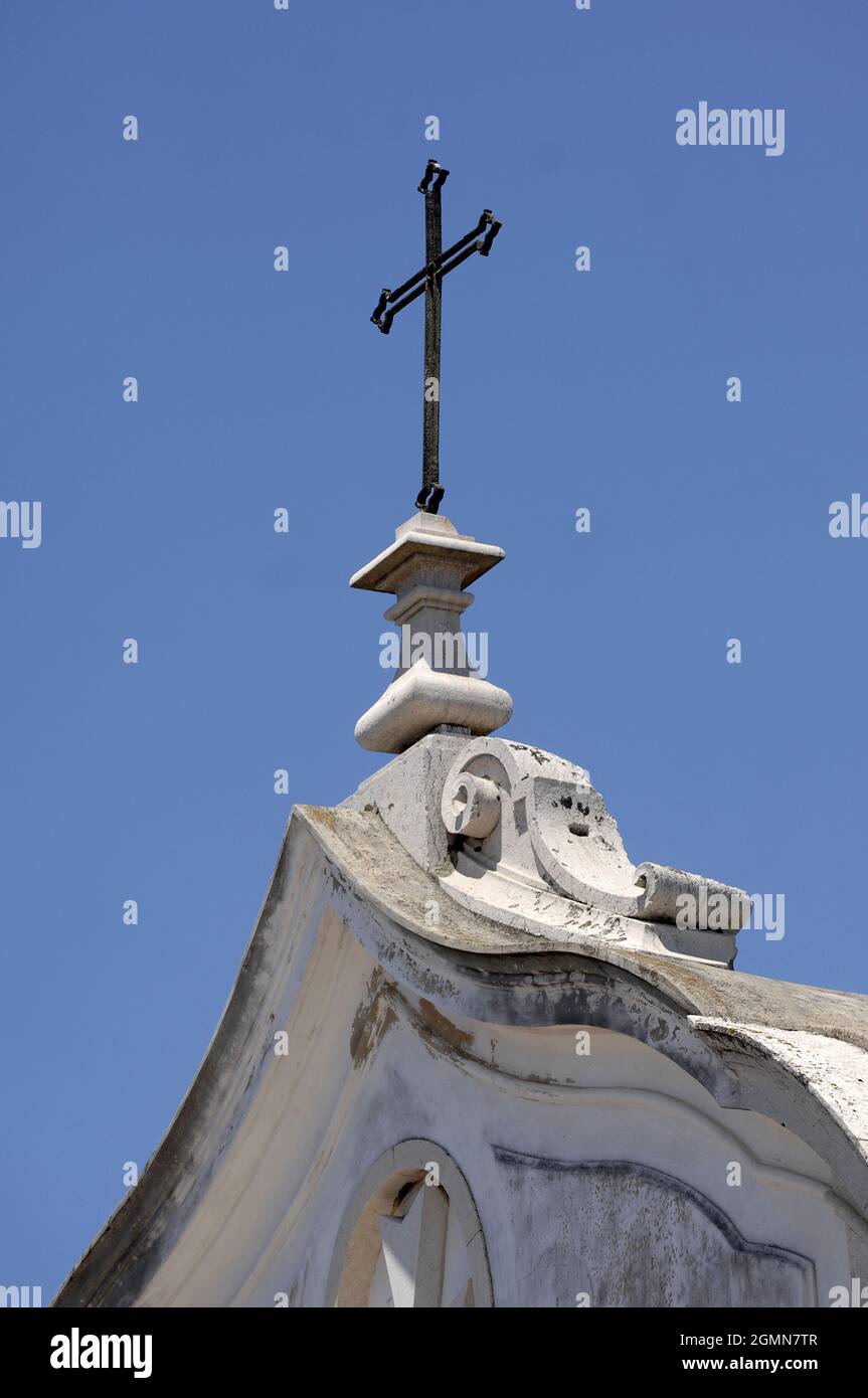 cross on a gable, Portugal, Lisbon Stock Photo - Alamy