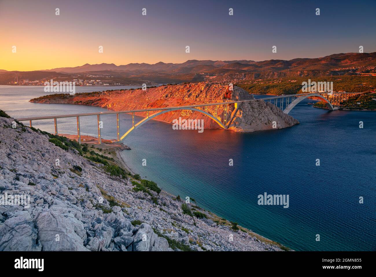 Krk Bridge, Croatia. Image of Krk Bridge which connects the Croatian ...