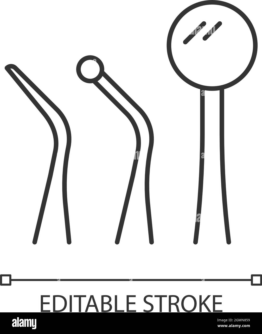 Dental instruments linear icon Stock Vector Image & Art - Alamy