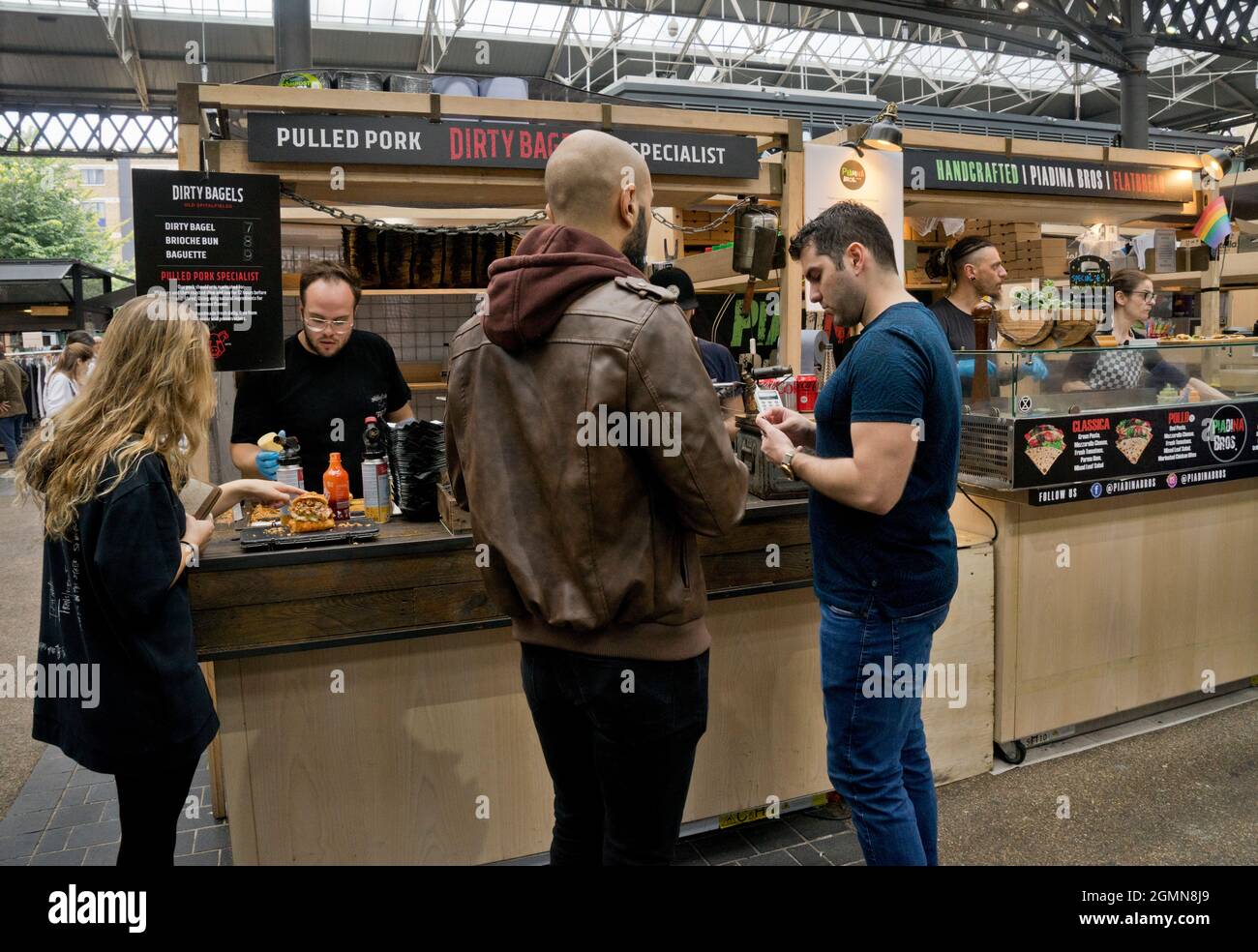Cafes, bars and restaurants reopened in Spitalfields market food court ...