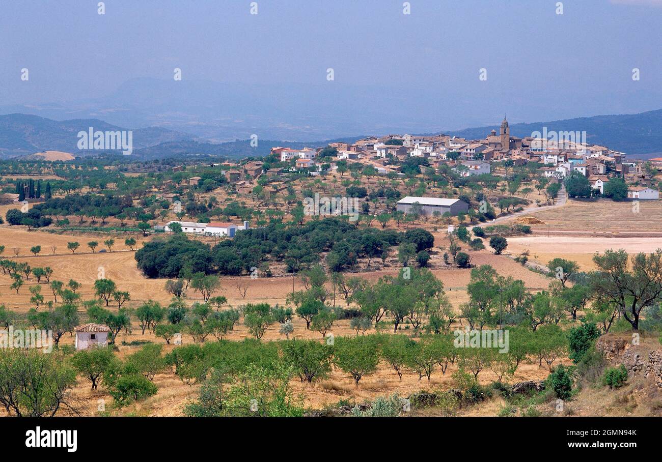 PANORAMICA DE GRAUS. Location: EXTERIOR. Graus. HUESCA. SPAIN Stock ...
